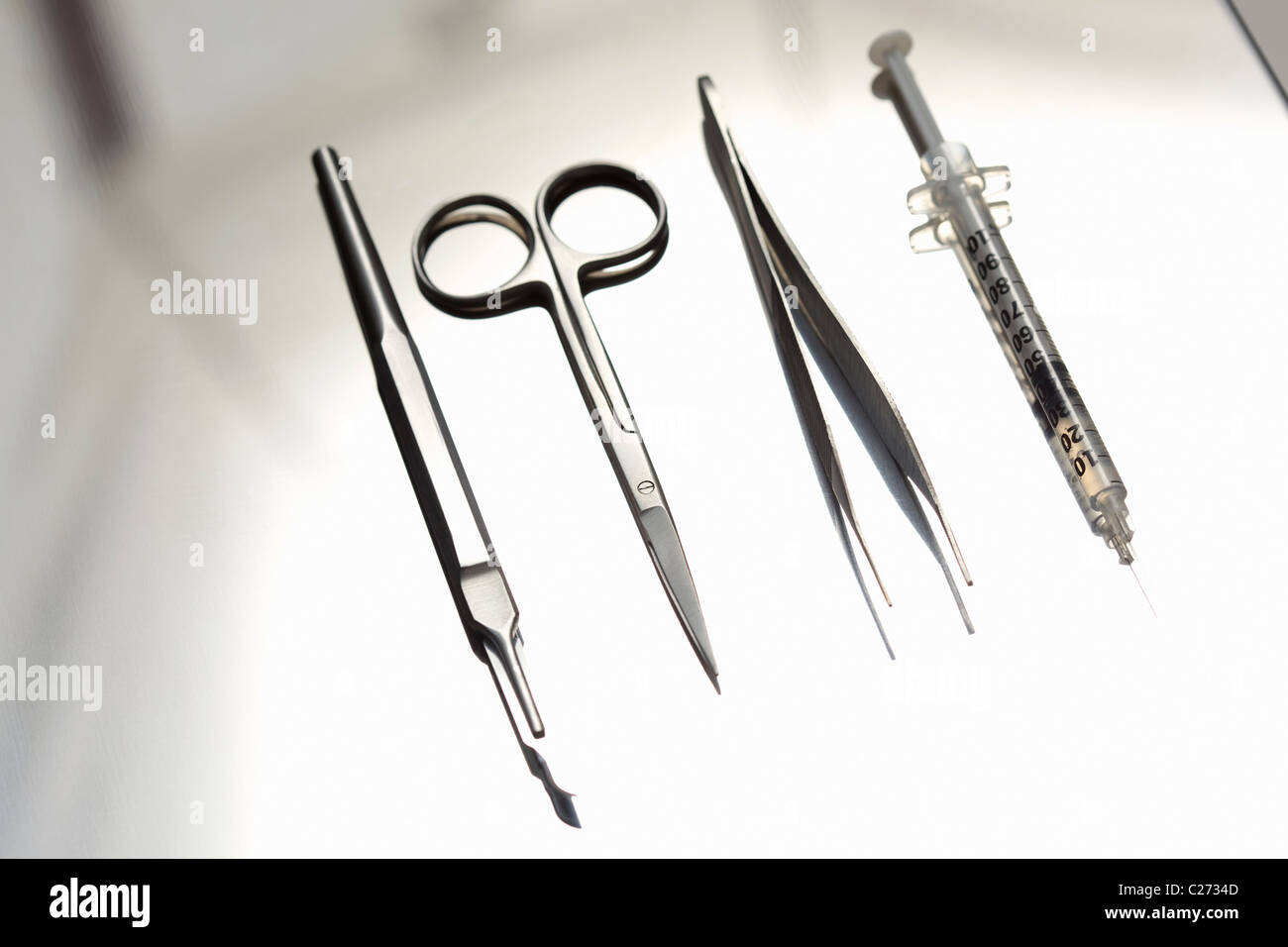 Medicine medical instruments hypodermic syringe hi-res stock ...