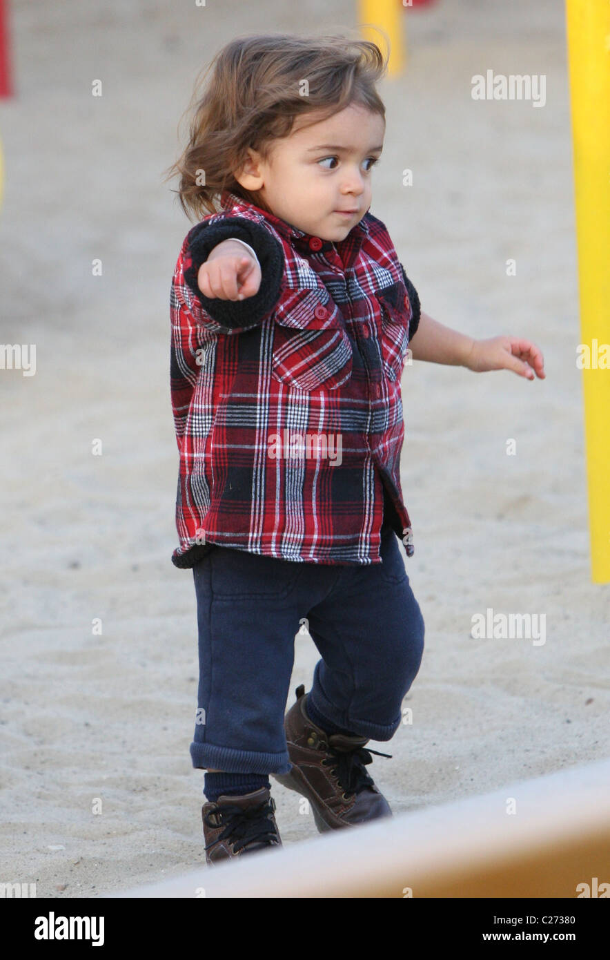 Levi Alves McConaughey spends the day at Cross Creek Park in Malibu Los ...