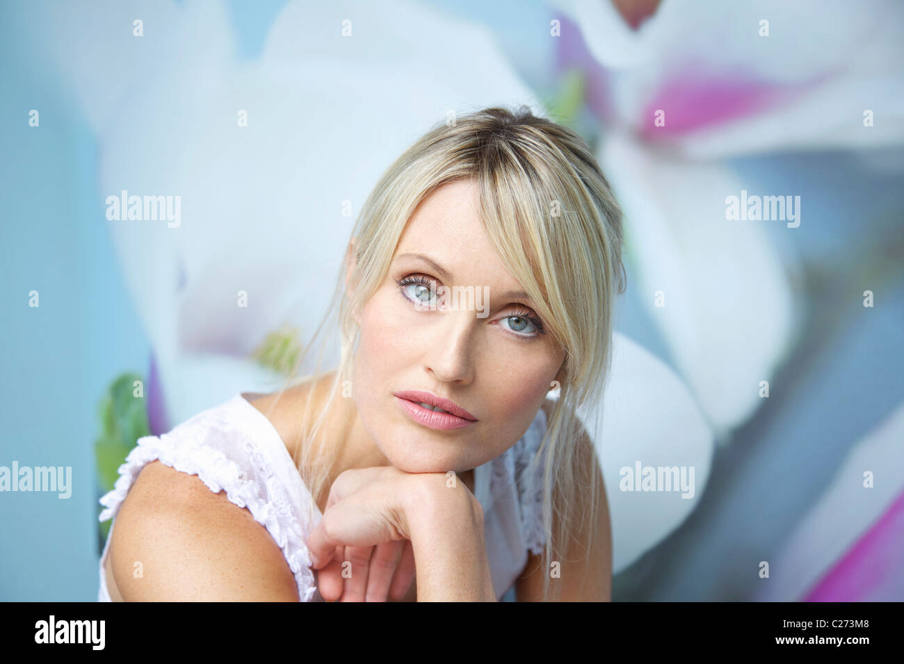 Resting Face On Hands High Resolution Stock Photography and Images - Alamy