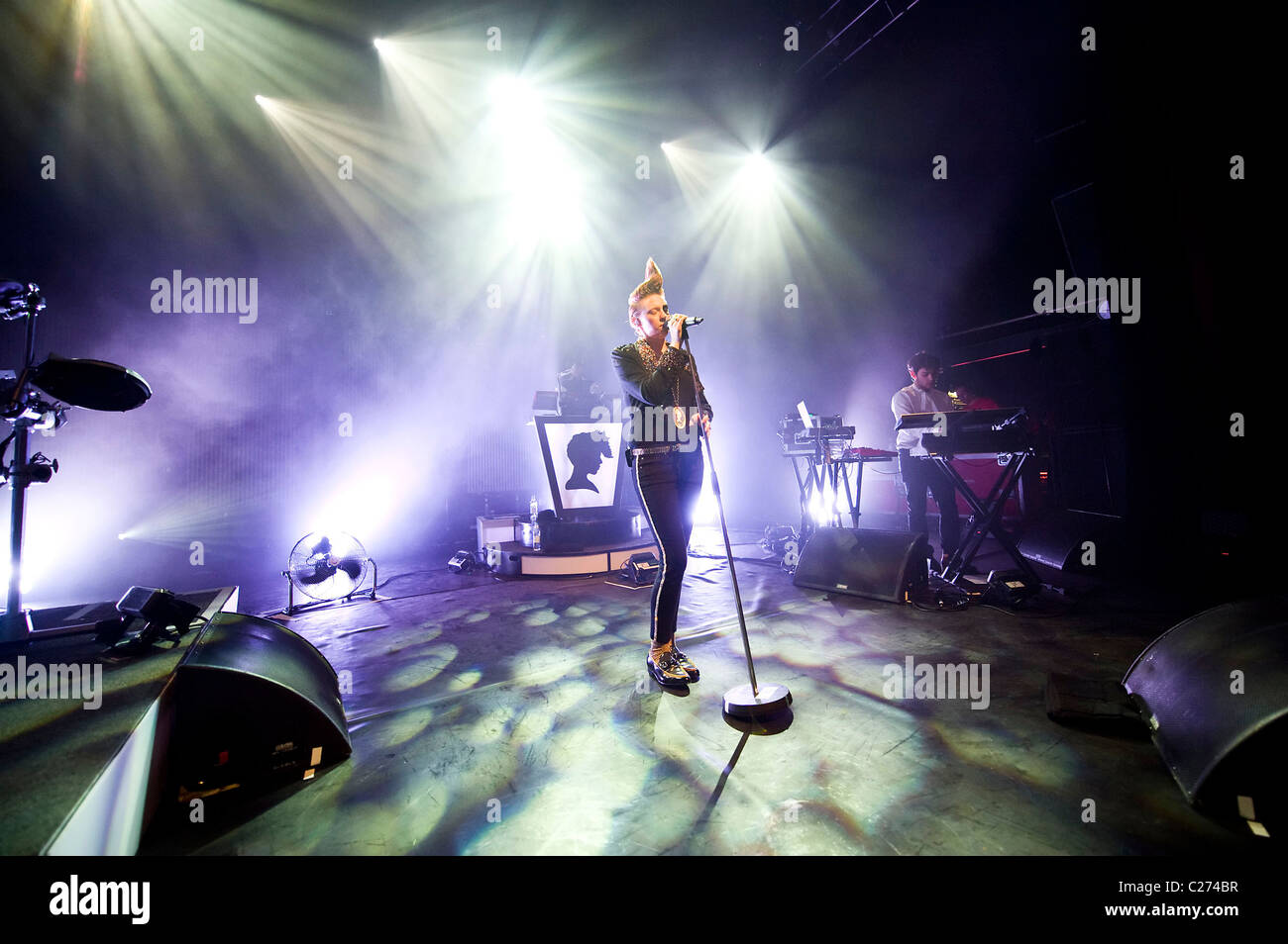 Singer Eleanor 'Elly' Jackson of La Roux performing live at the ...