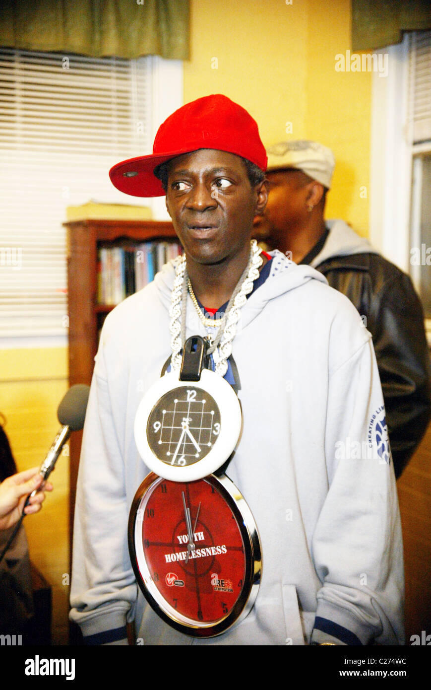 Flava Flav Public Enemy at the Sasha Bruce House for Homeless Youth and ...