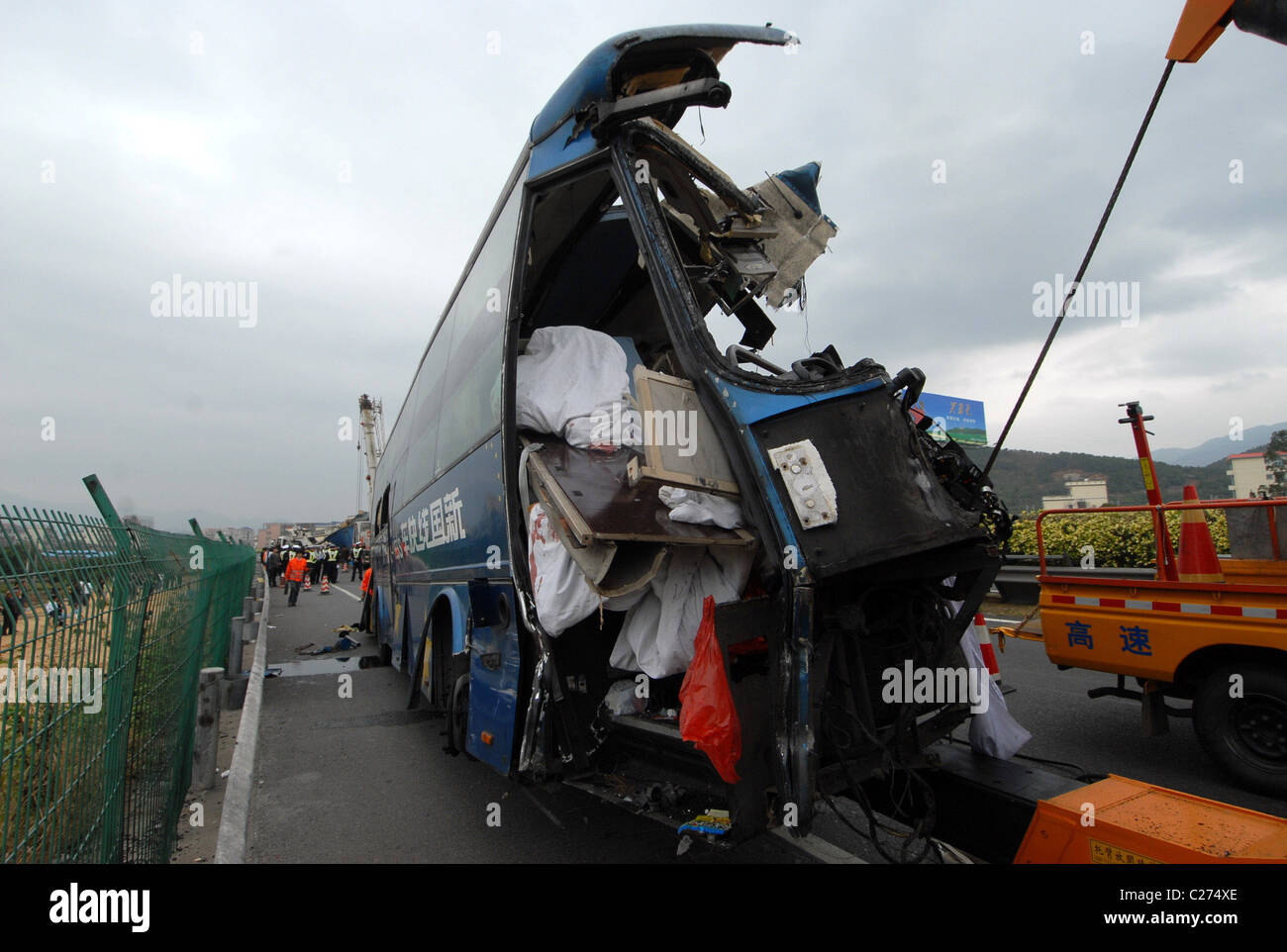 Bus coach crash hi-res stock photography and images - Alamy