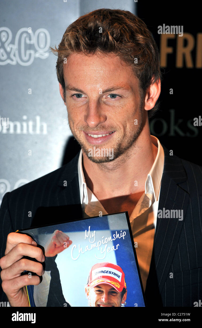 Jenson Button The 2009 Formula One World Champion Driver signing his ...