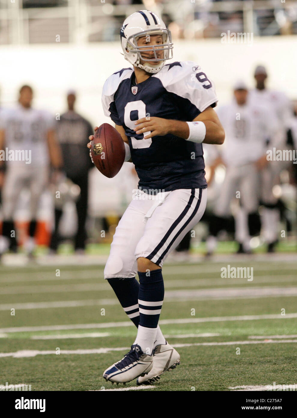 Tony Romo, Quarterback of the Dallas Cowboys during a game against the ...