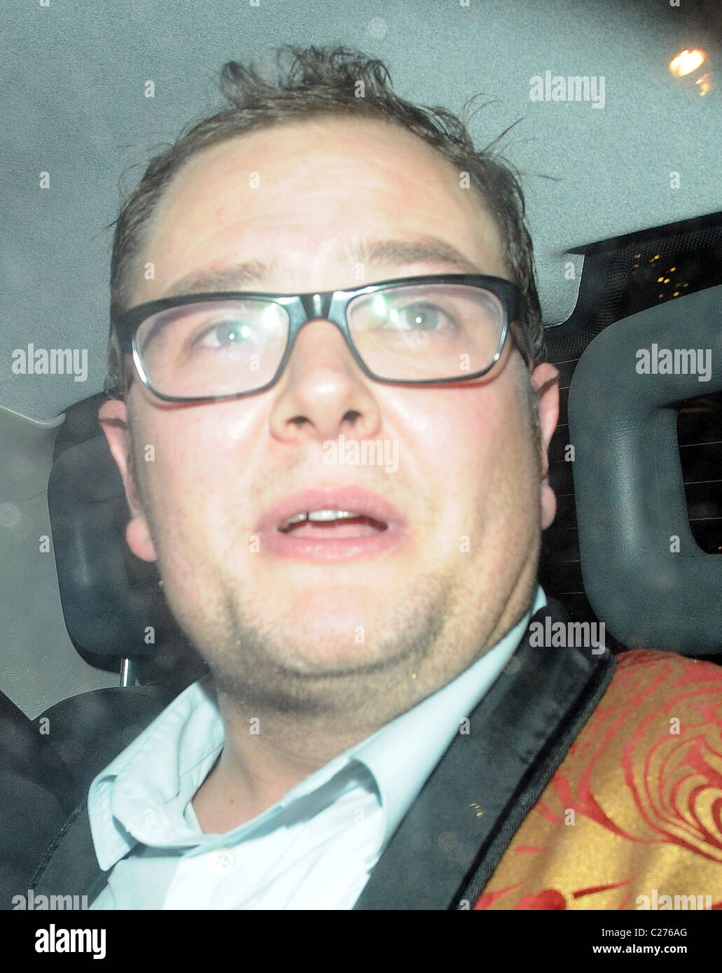 Alan Carr leaves Jalouse Club after attending Mariah Carey's party ...