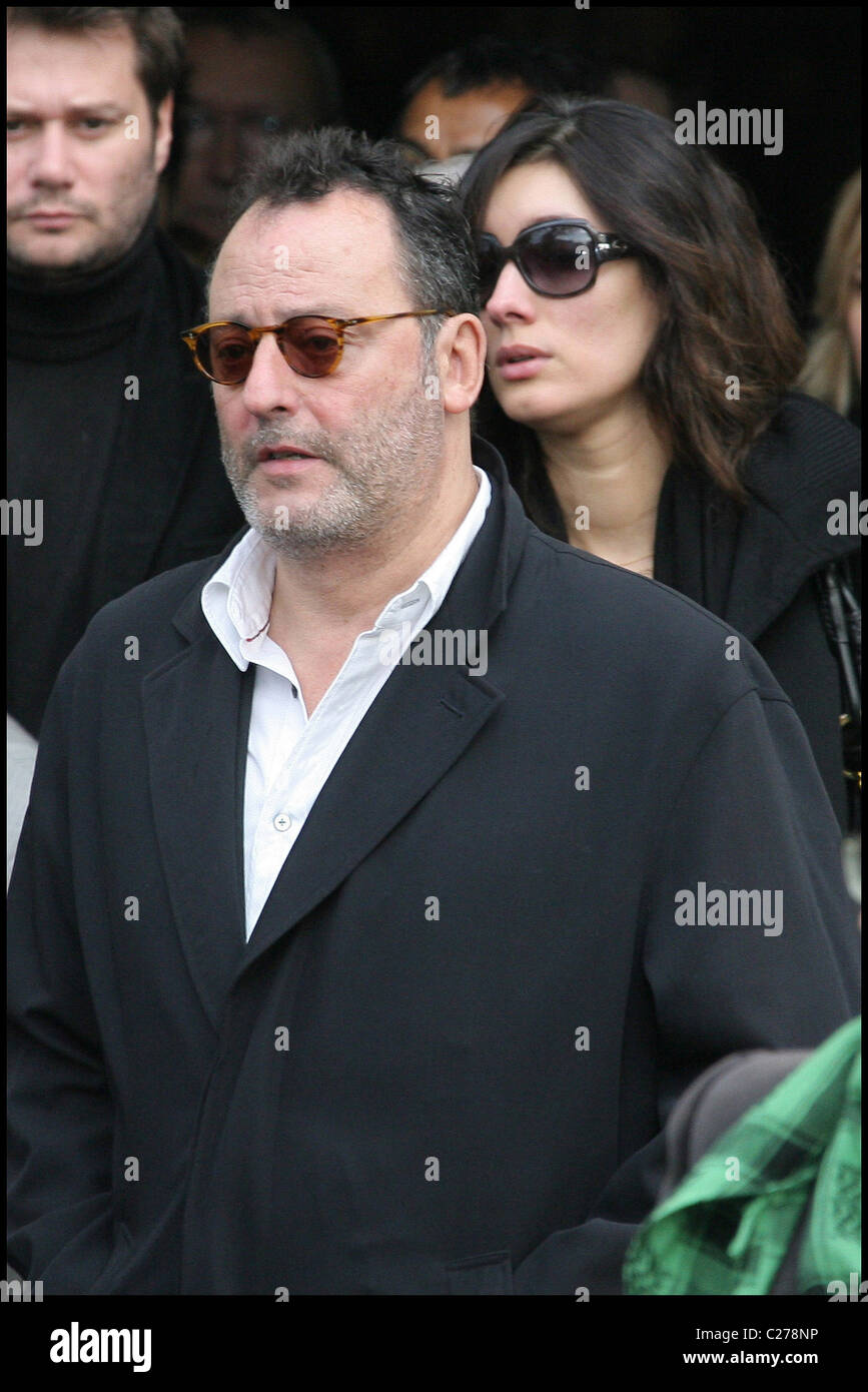 Jean Reno attends the funeral of the late French actor Jocelyn Quivrin ...