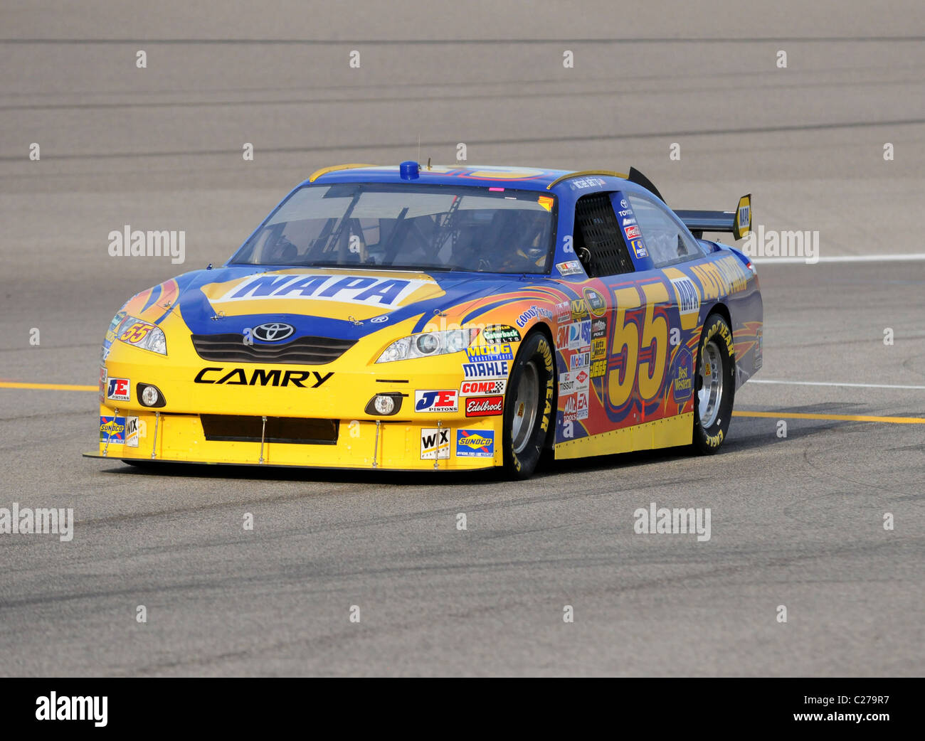 Michael Waltrip car (No. 55 NAPA auto parts Toyota) during qualifying ...