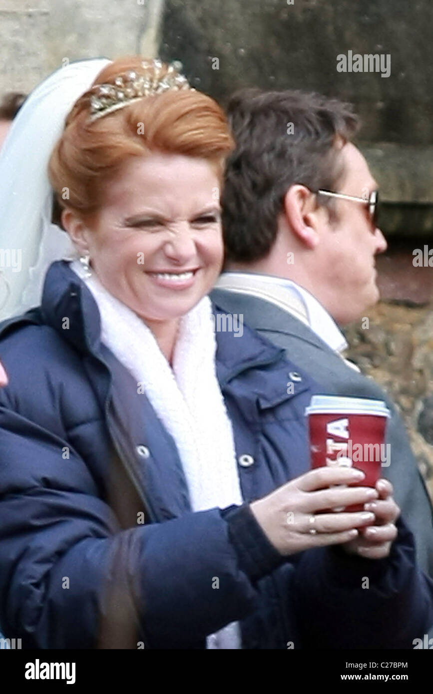 Patsy Palmer The cast of the TV soap 'Eastenders' filming the wedding ...