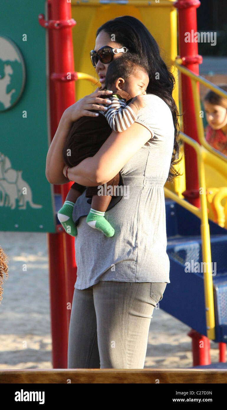 Kimora Lee Simmons spends a day at Cross Creek Park with her baby Kenzo ...