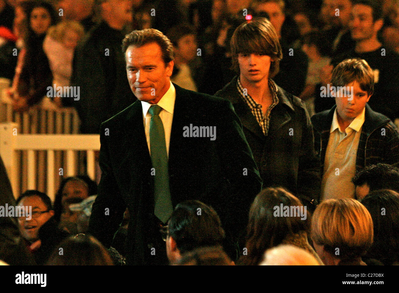 Arnold Schwarzenegger and his son Patrick The Grove's annual tree ...