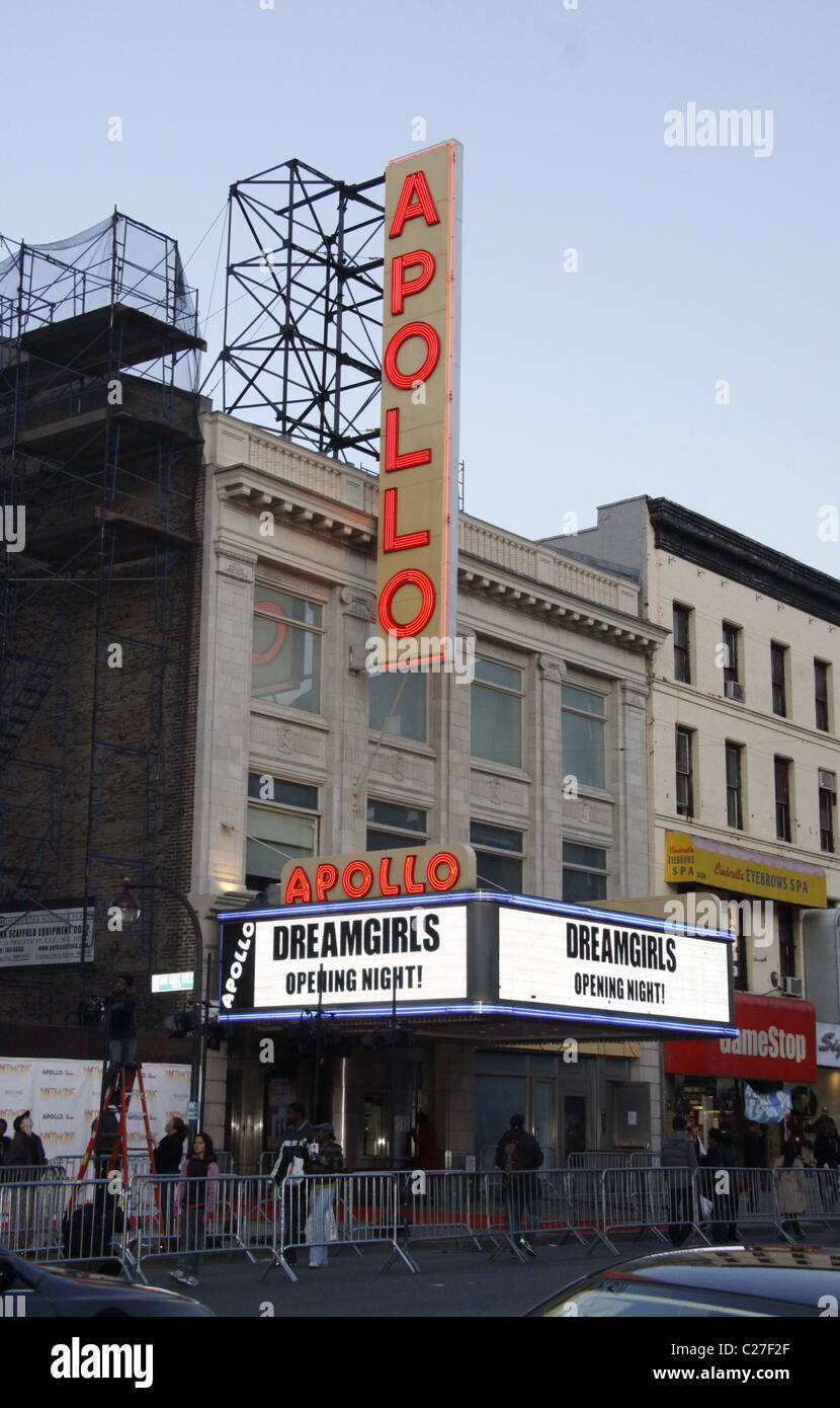The Apollo Marquee Opening night of 'Dreamgirls' held at The Apollo ...