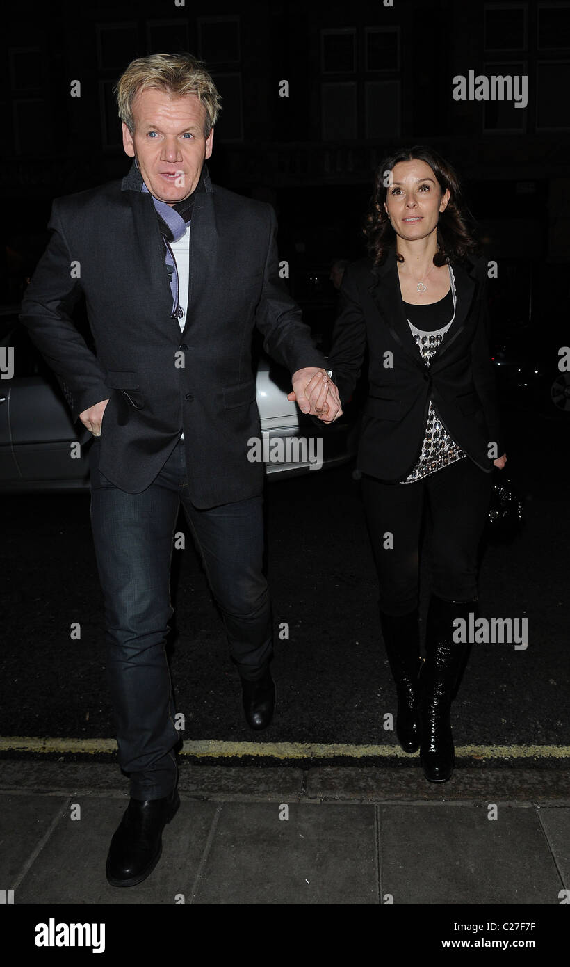 Tana Ramsay and Gordon Ramsay outside Scott's restaurant London ...