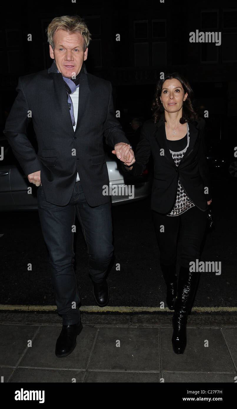 Gordon Ramsay and Tana Ramsay outside Scott's restaurant London ...