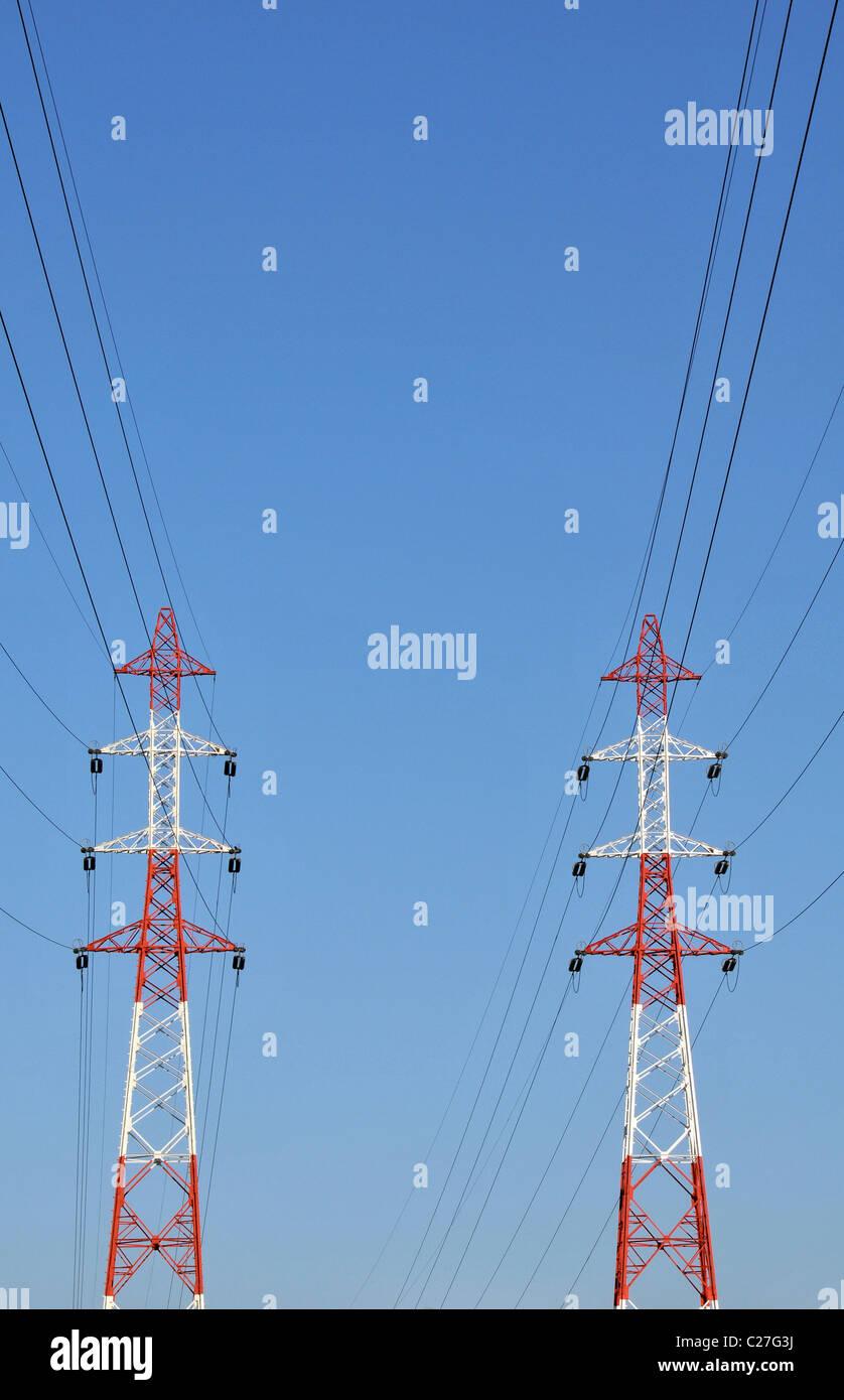 High voltage power lines france hi-res stock photography and images - Alamy