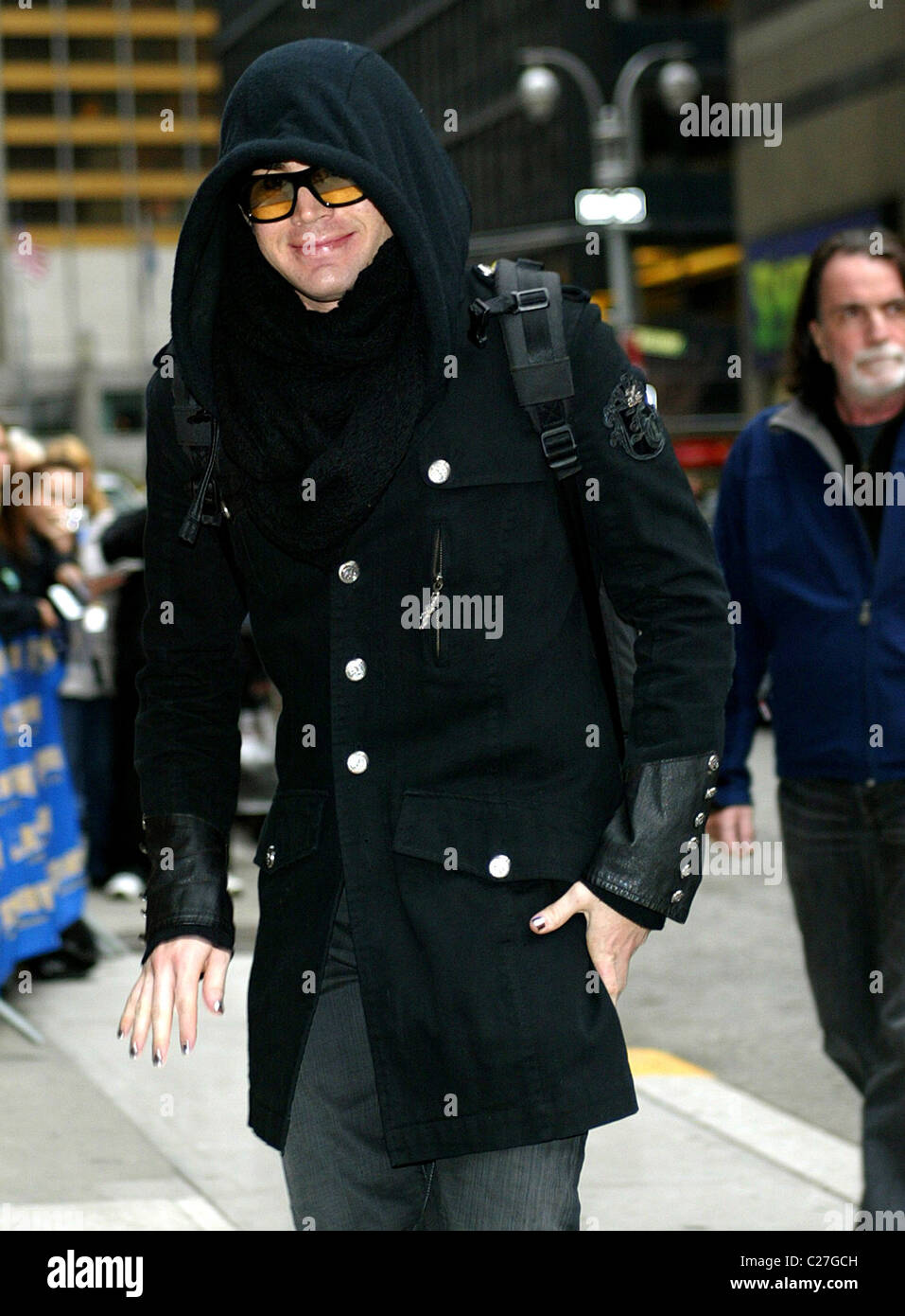 Adam Lambert outside the Ed Sullivan Theater for the 'Late Show With ...