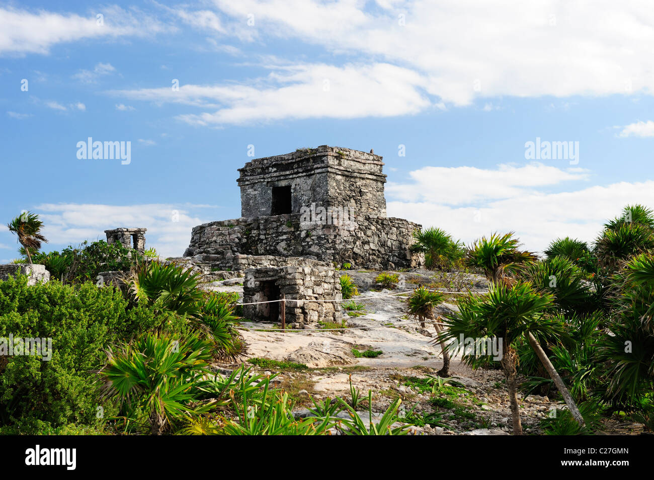 Temple of the Wind at Tulum, Quintana Roo, Mexico Stock Photo - Alamy