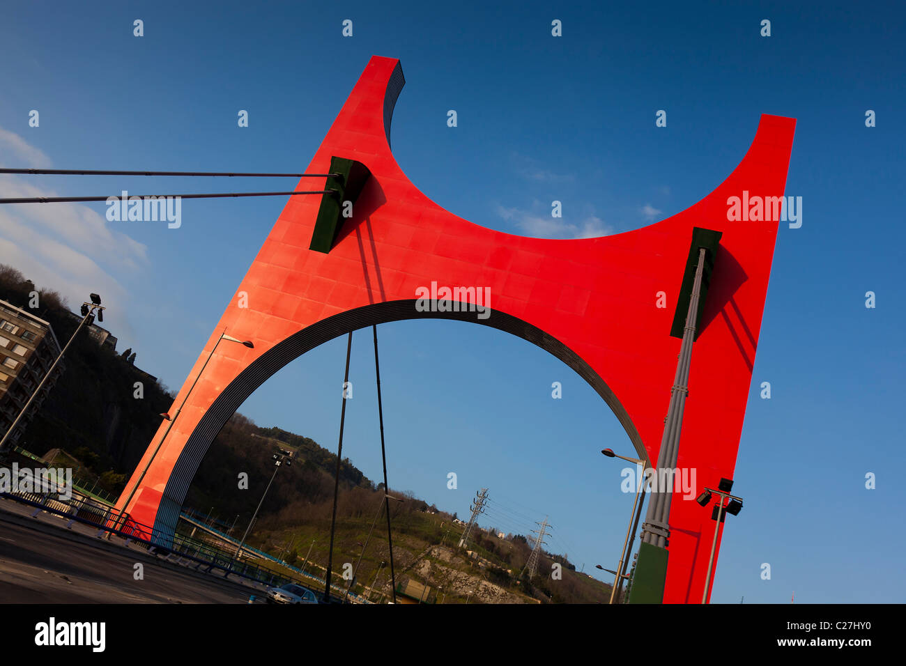 Bilbao red bridge hi-res stock photography and images - Alamy