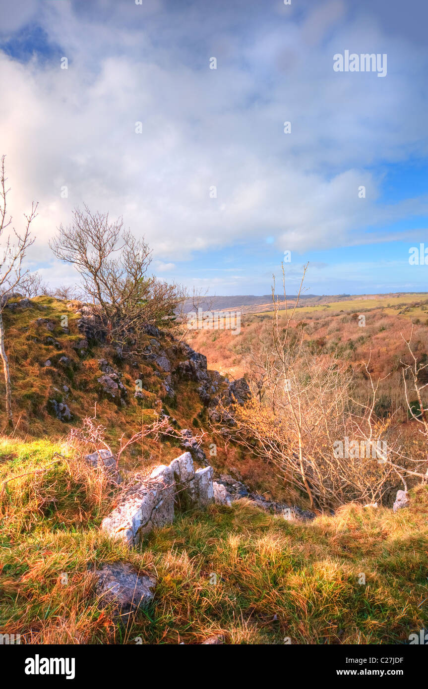 Beautiful natural landscape over limestone cliffs with bright colors ...