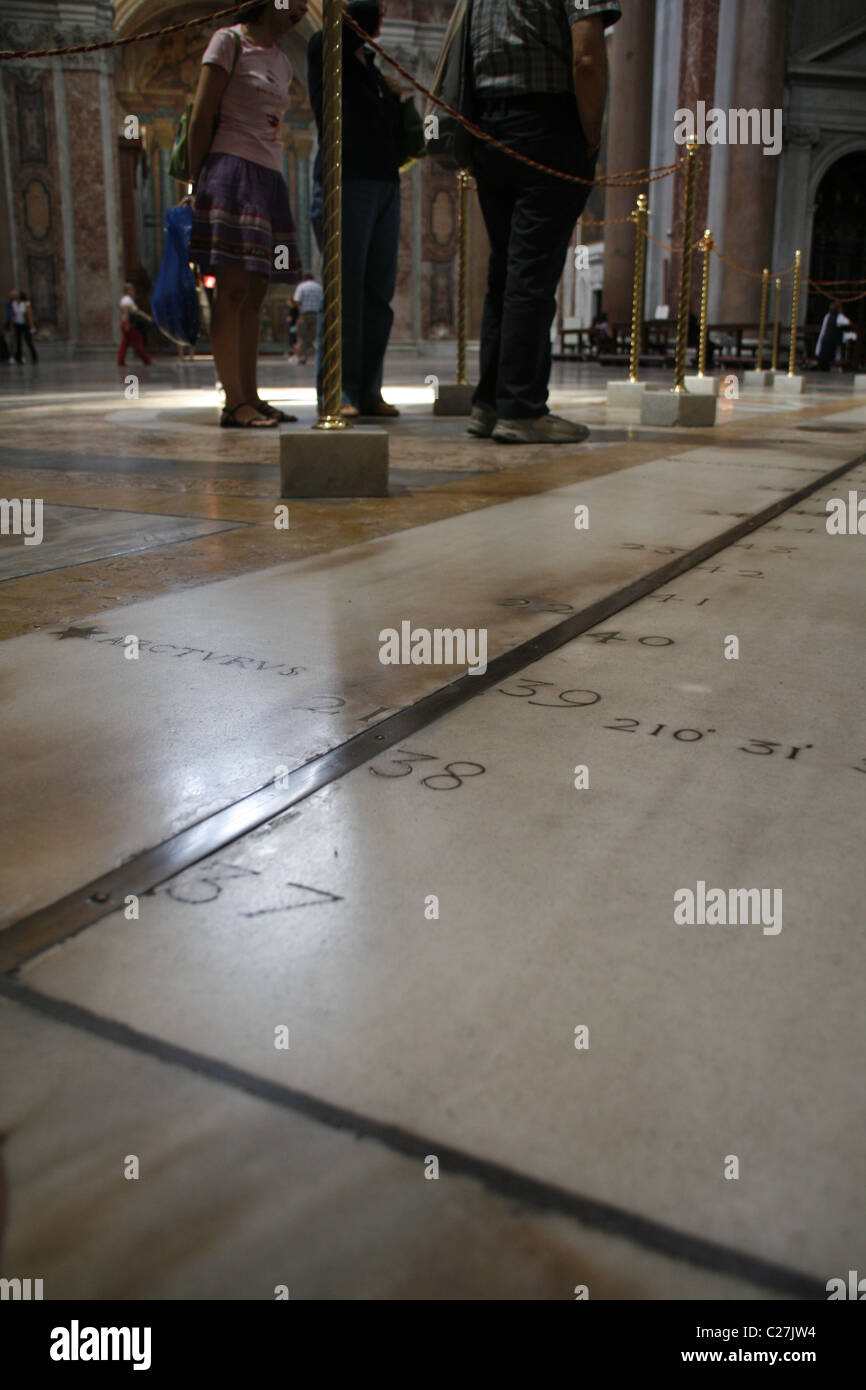 meridian line, Basilica of St. Mary of the Angels and the Martyrs, rome ...