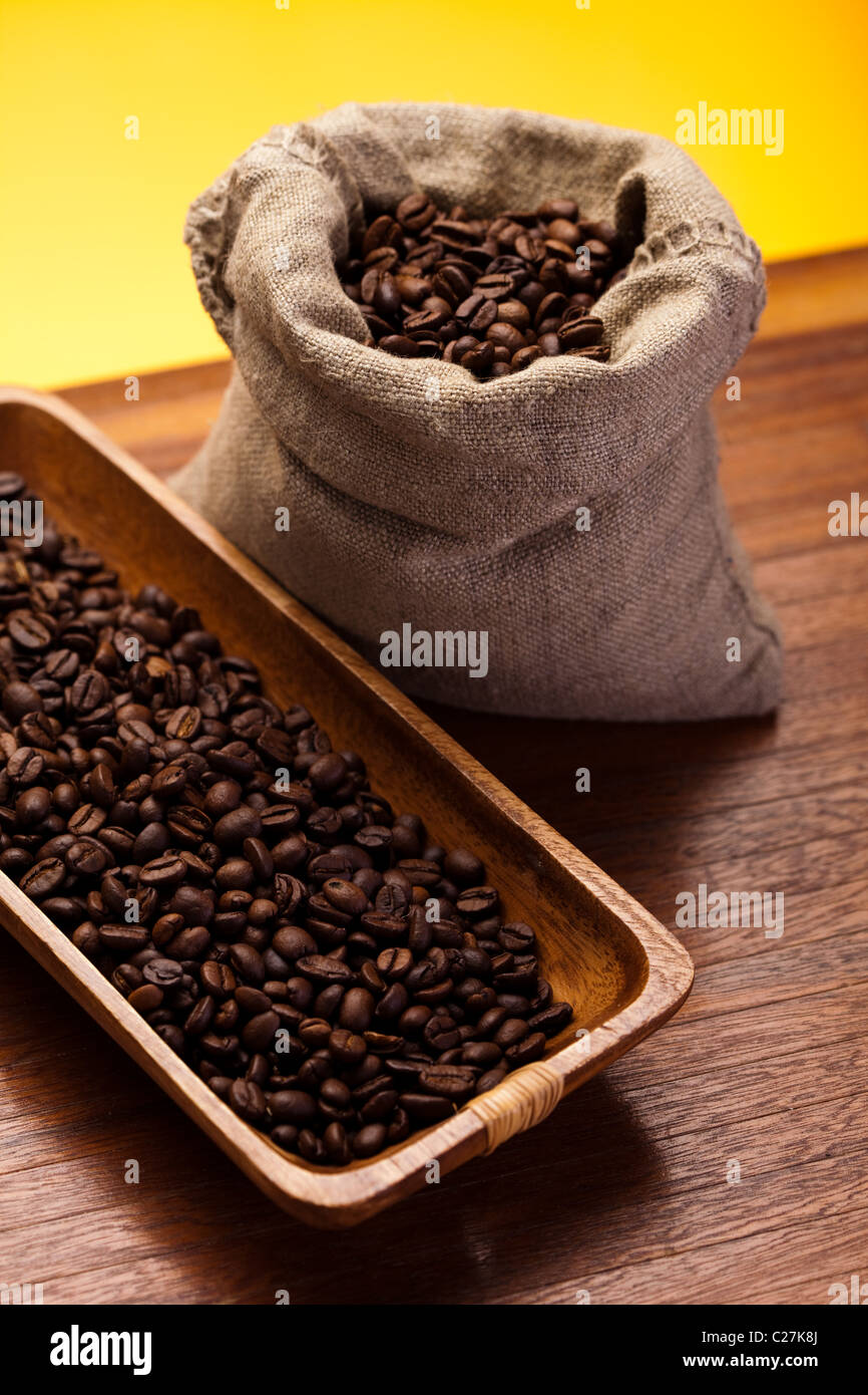 Aroma coffee and coffee bean Stock Photo - Alamy