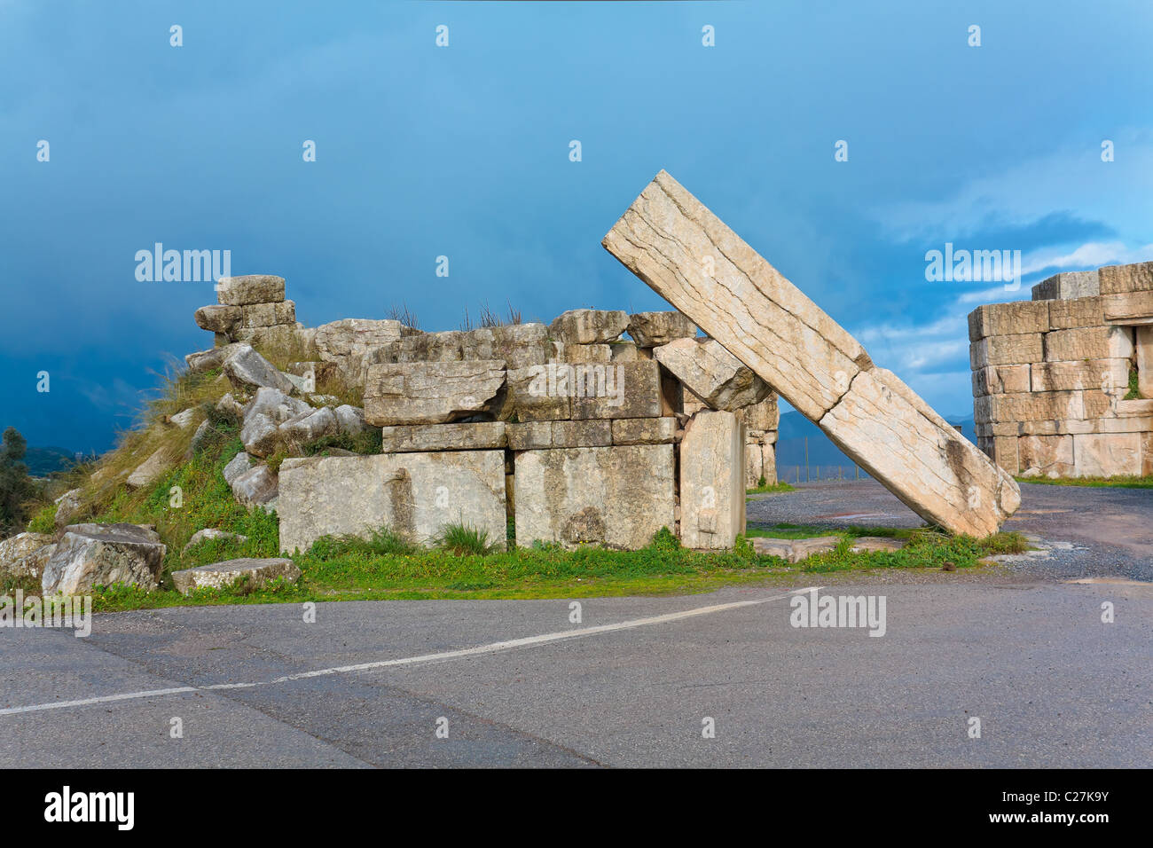 The Arcadian Gate ruins in Ancient Messini, Greece Stock Photo - Alamy