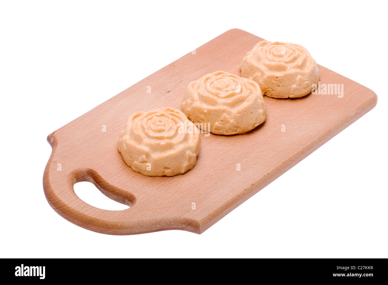 object on white - food homemade pudding Stock Photo - Alamy