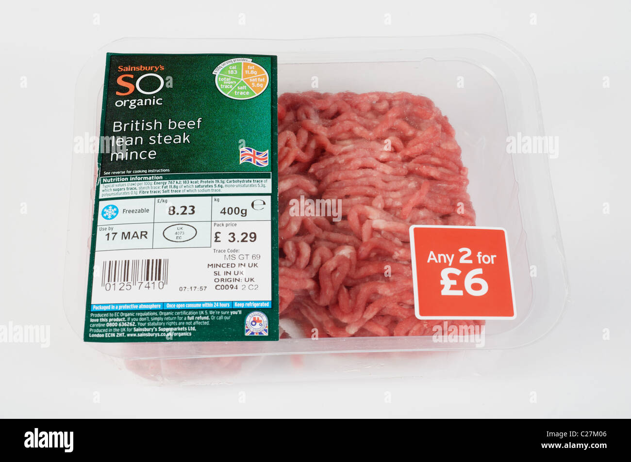 Sainsbury's organic beef hi-res stock photography and images - Alamy