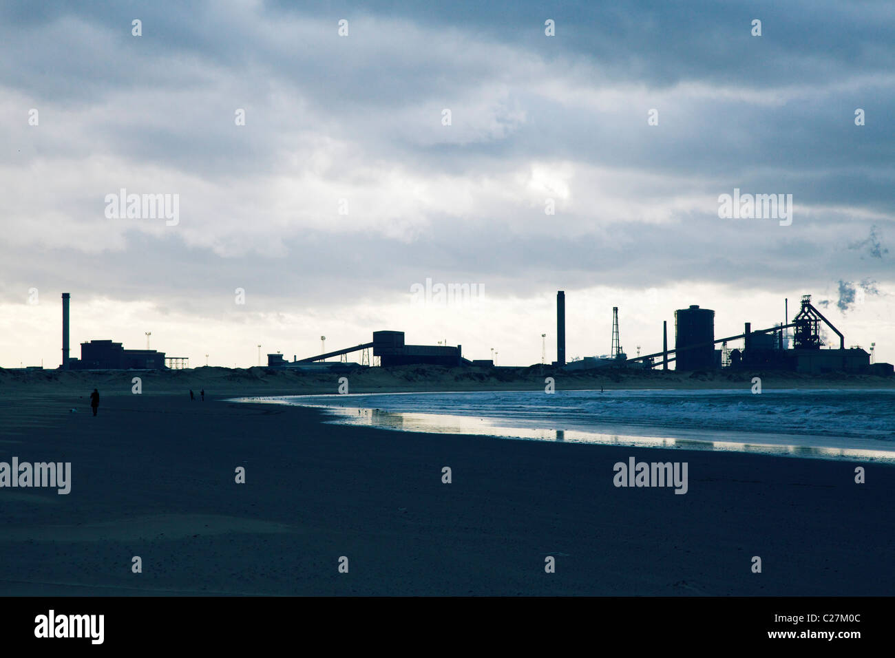 Redcar steelworks and beach Stock Photo - Alamy