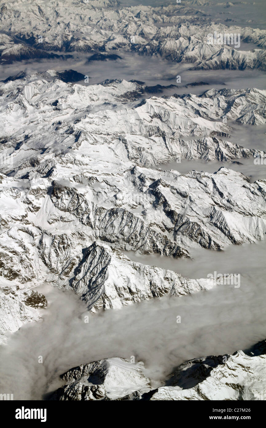 EUROPE. VIEWS OF THE ALPS IN NORTHERN ITALY ON BORDER WITH SWITZERLAND ...