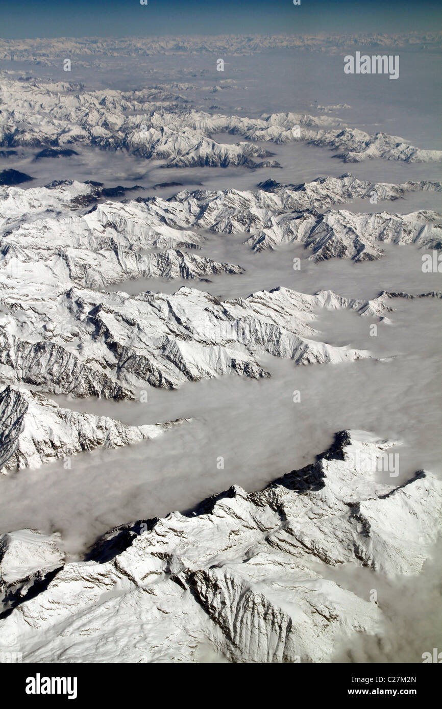 EUROPE. VIEWS OF THE ALPS IN NORTHERN ITALY ON BORDER WITH SWITZERLAND ...