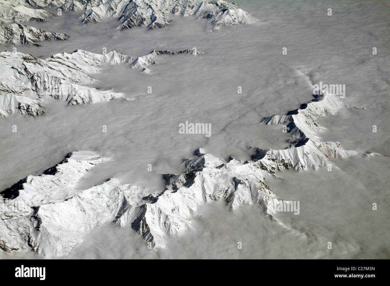 EUROPE. VIEWS OF THE ALPS IN NORTHERN ITALY ON BORDER WITH SWITZERLAND ...