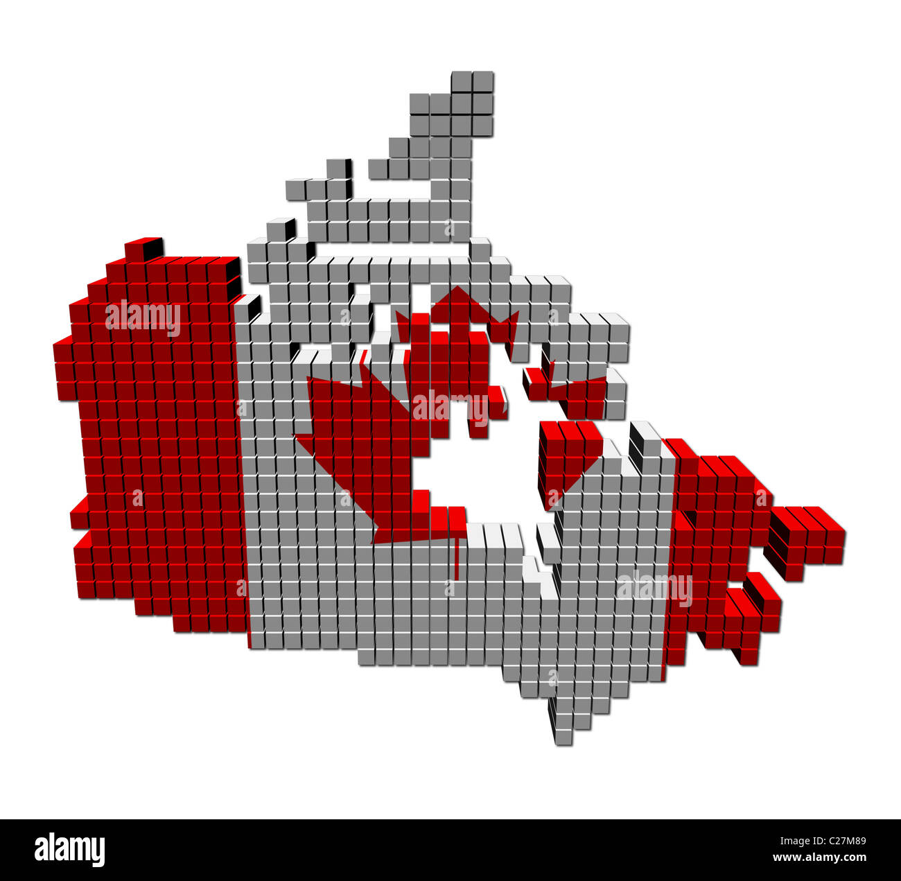 Canada map flag made of containers illustration Stock Photo - Alamy