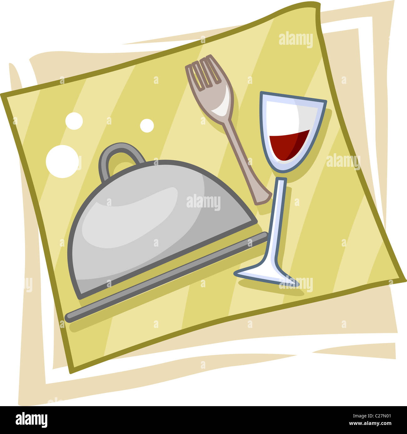 Illustration of Icons Symbolizing the Catering Business Stock Photo - Alamy