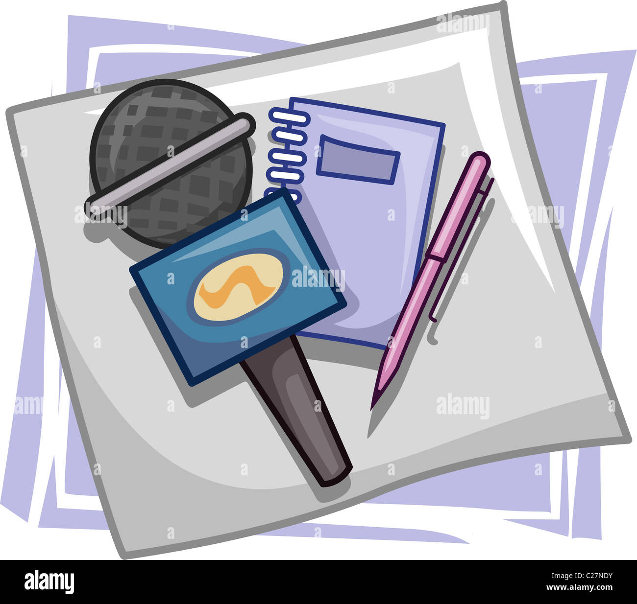Illustration of Icons Representing Mediamen Stock Photo - Alamy