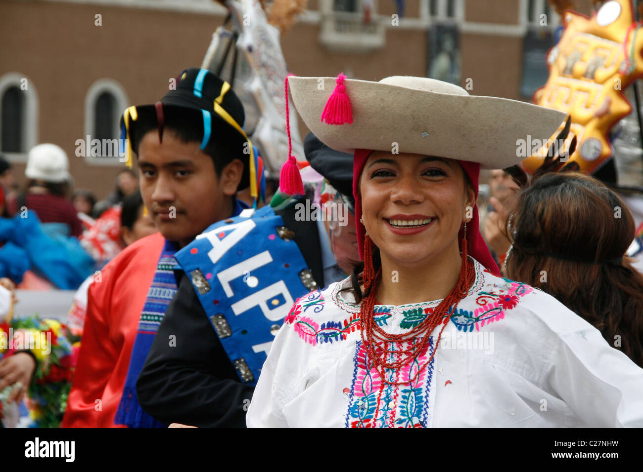 latin american carnival procession celebrations in piazza venezia ...