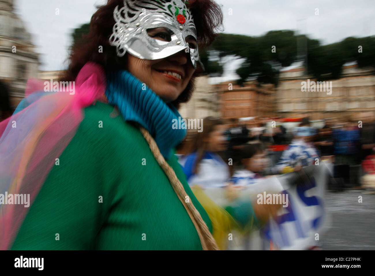 latin american carnival procession celebrations in piazza venezia ...