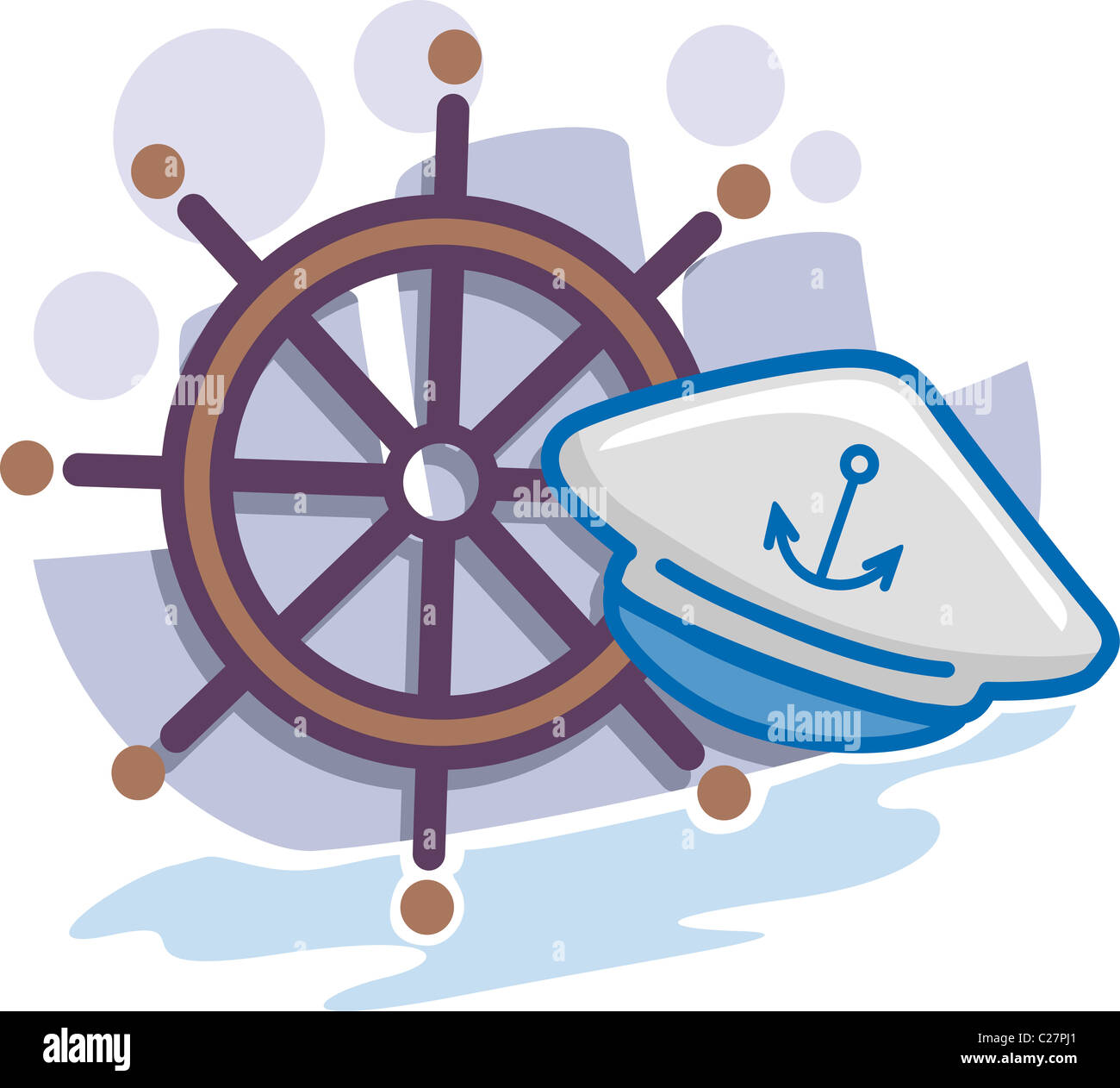 Illustration of Icons Representing Seamen Stock Photo - Alamy