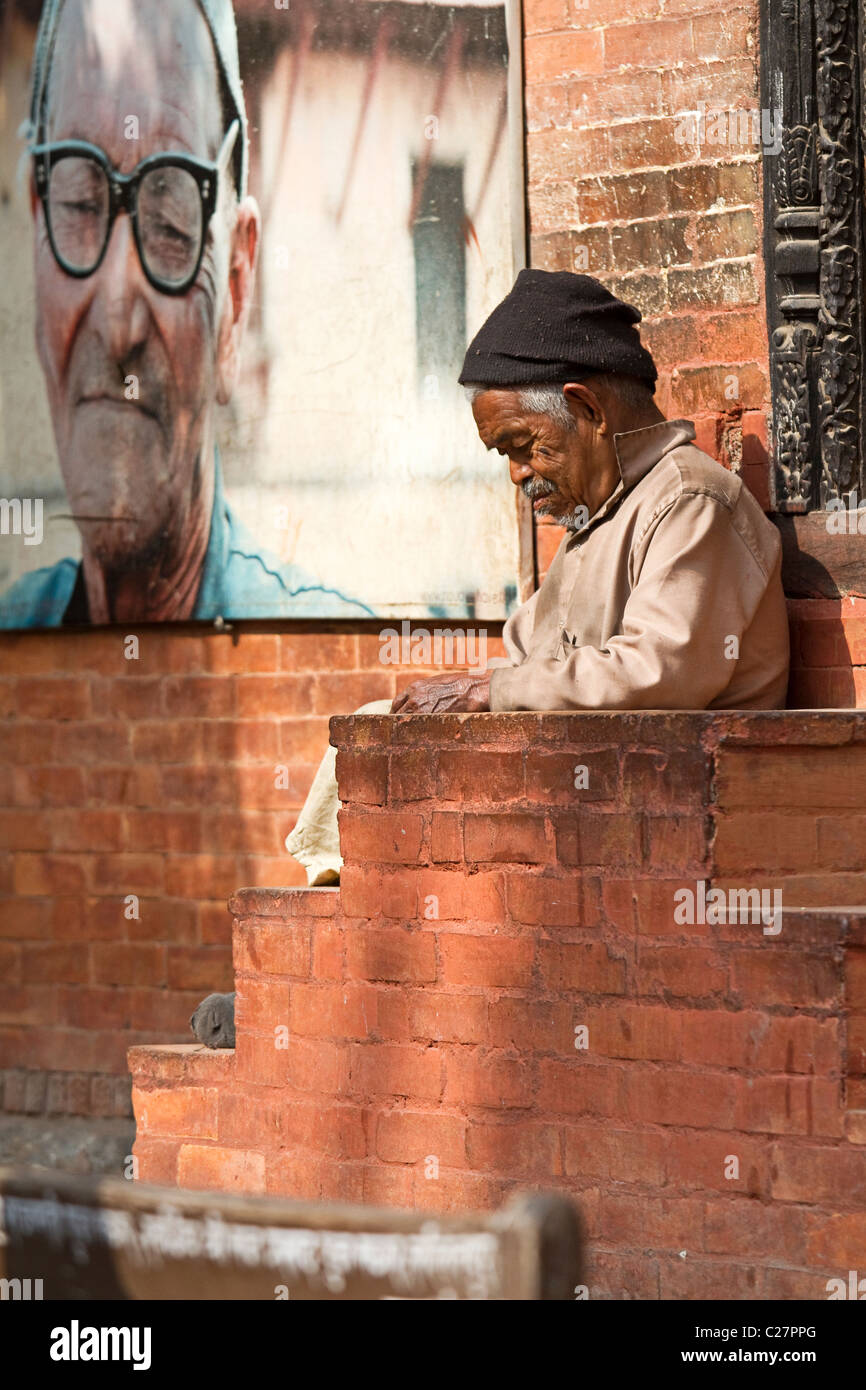Portrait of an old man Kathmandu, Nepal Stock Photo - Alamy Portrait of an old man Kathmandu, Nepal Stock Photo - Alamy
