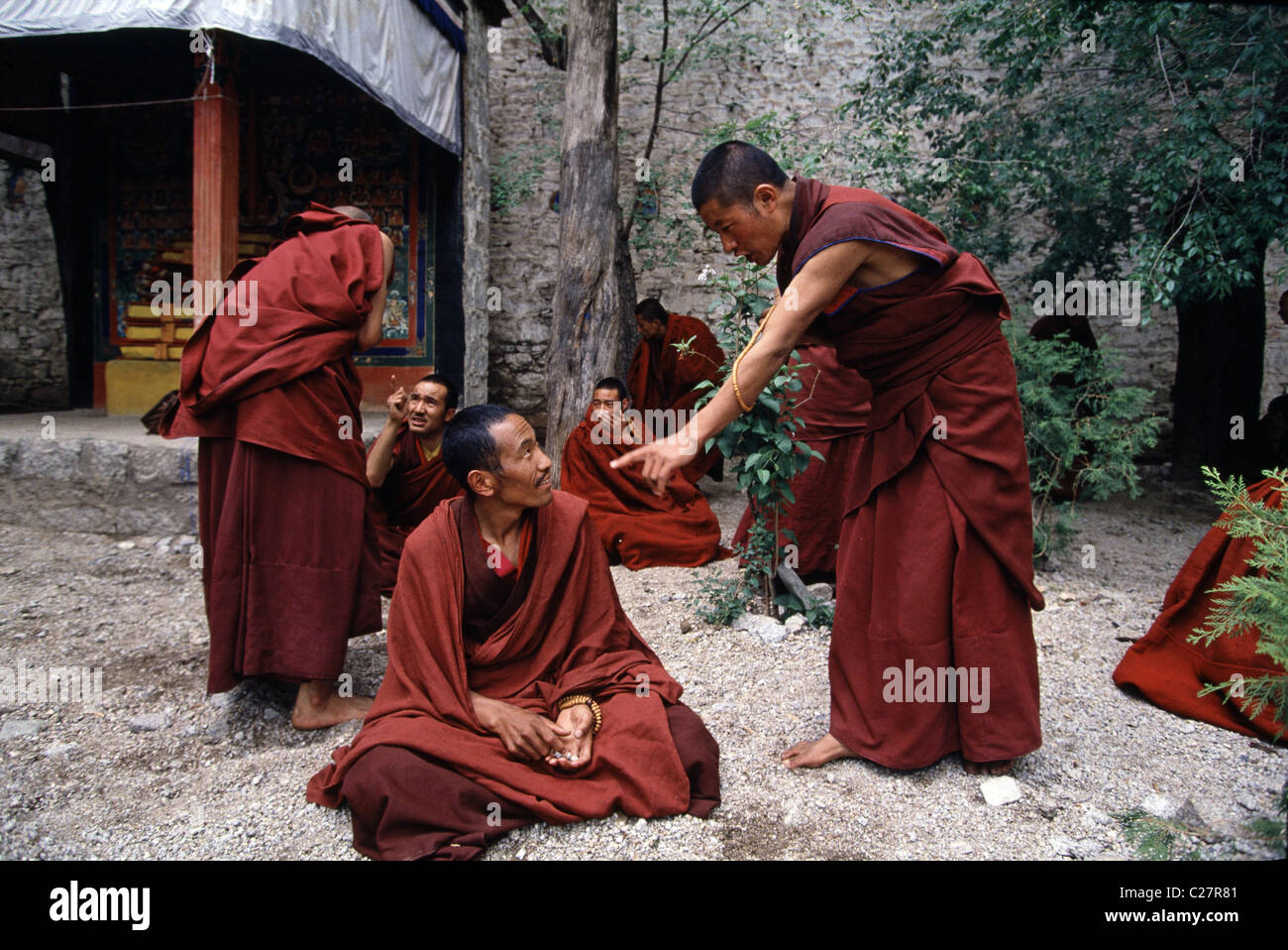 Tibetan monk training hi-res stock photography and images - Alamy