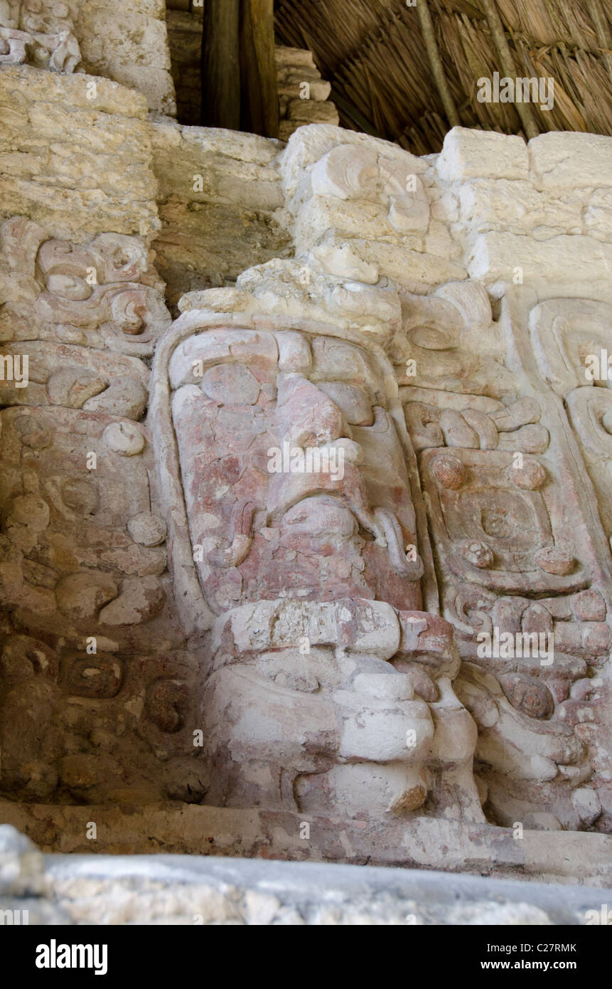 Mexico, Quintana Roo, Yucatan Peninsula near Costa Maya. Kohunlich ...