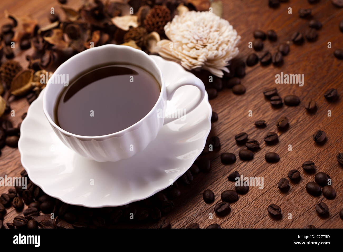 Aroma coffee and coffee bean Stock Photo - Alamy
