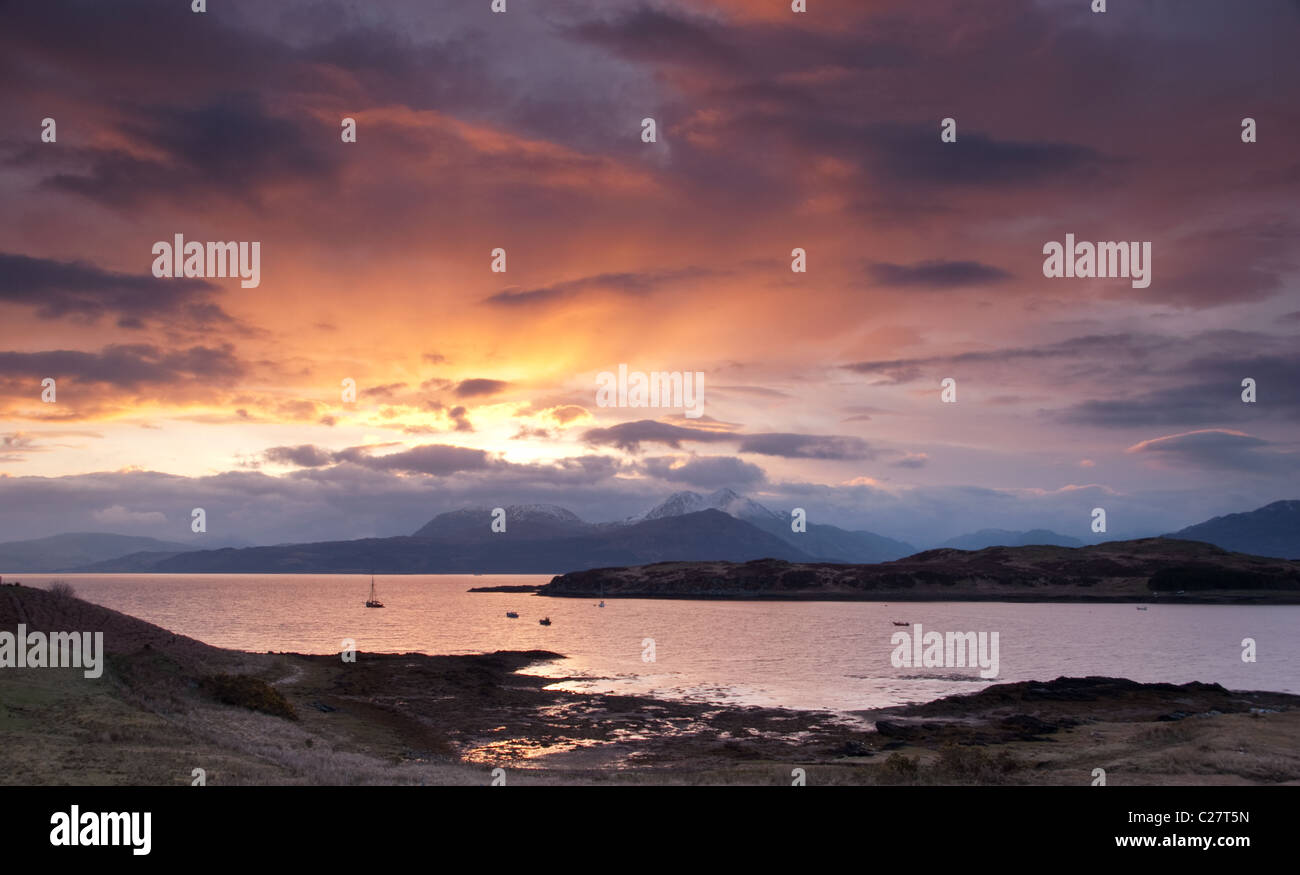 Isle Ornsay Sunrise from Skye Stock Photo - Alamy