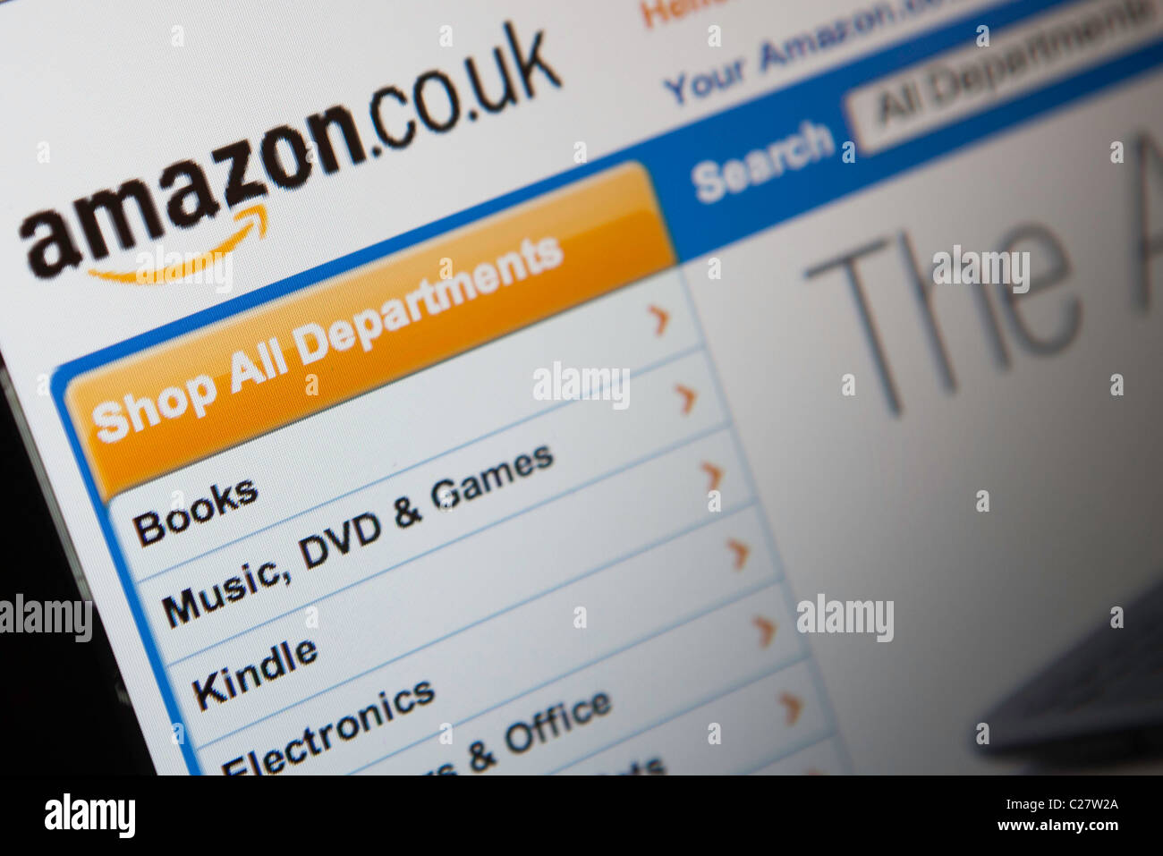 The Amazon.co.uk home screen on a computer screen Stock Photo - Alamy