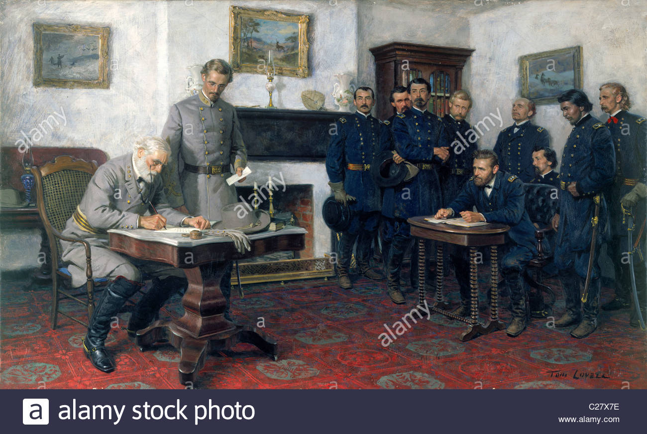 Lee Surrender At Appomattox Court High Resolution Stock Photography and ...