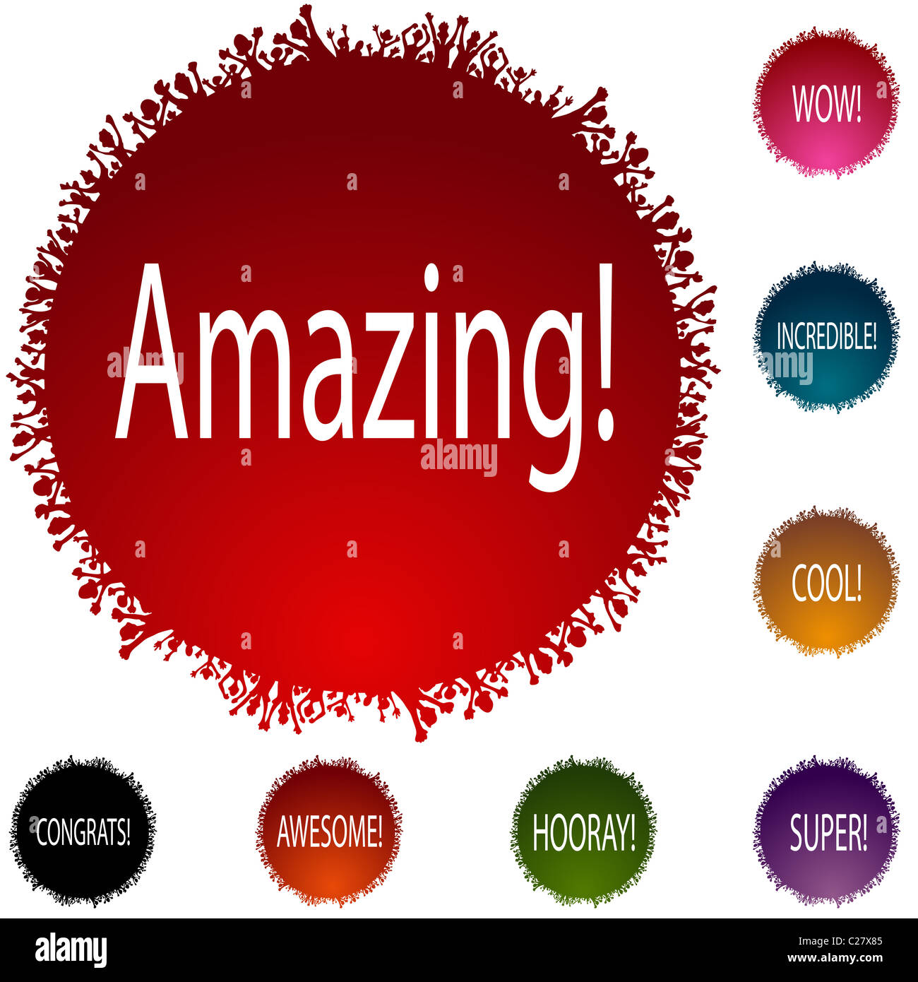 An image of a amazing people circle icon set Stock Photo - Alamy