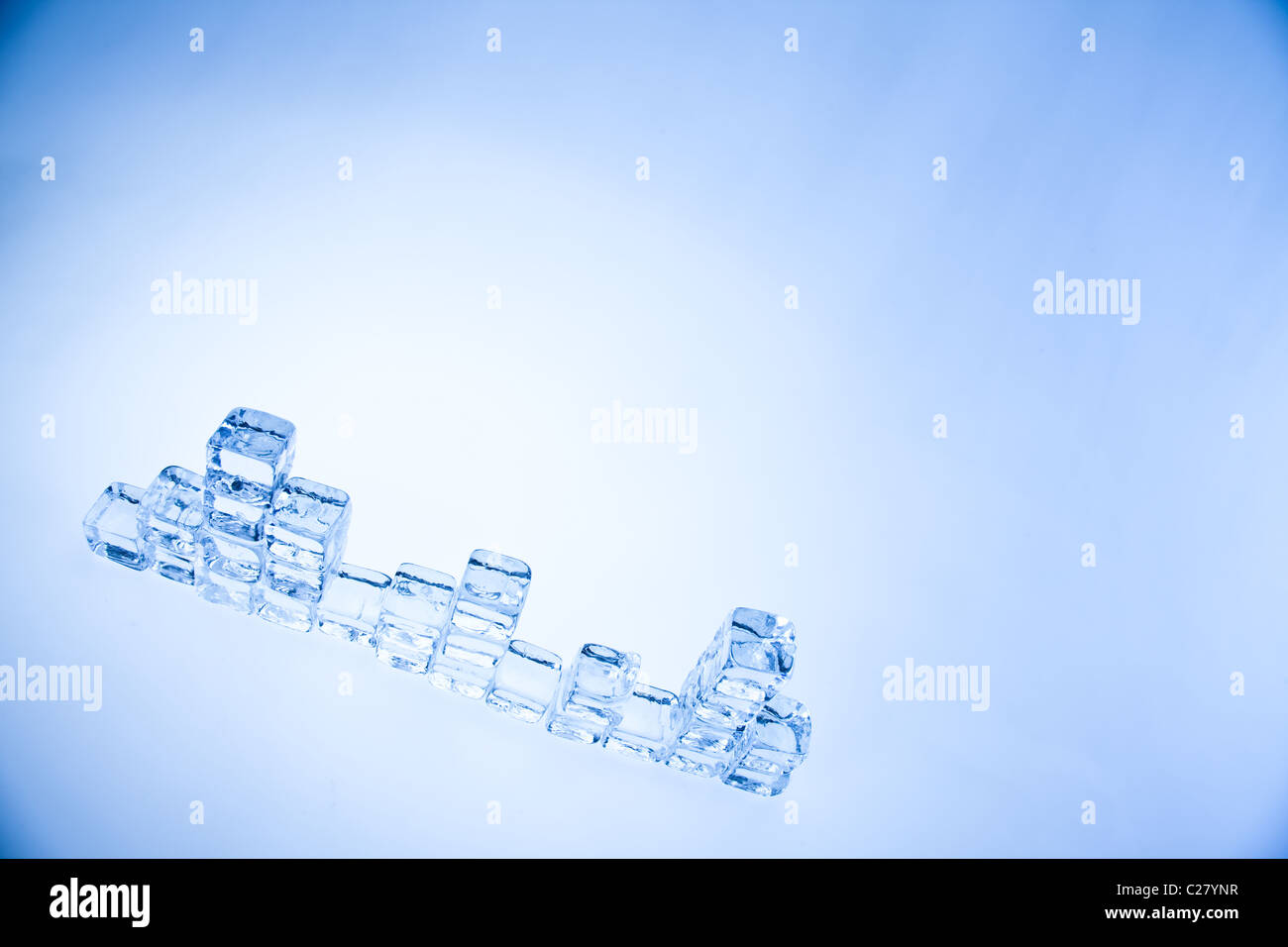 Frozen ice cubes over background Stock Photo - Alamy
