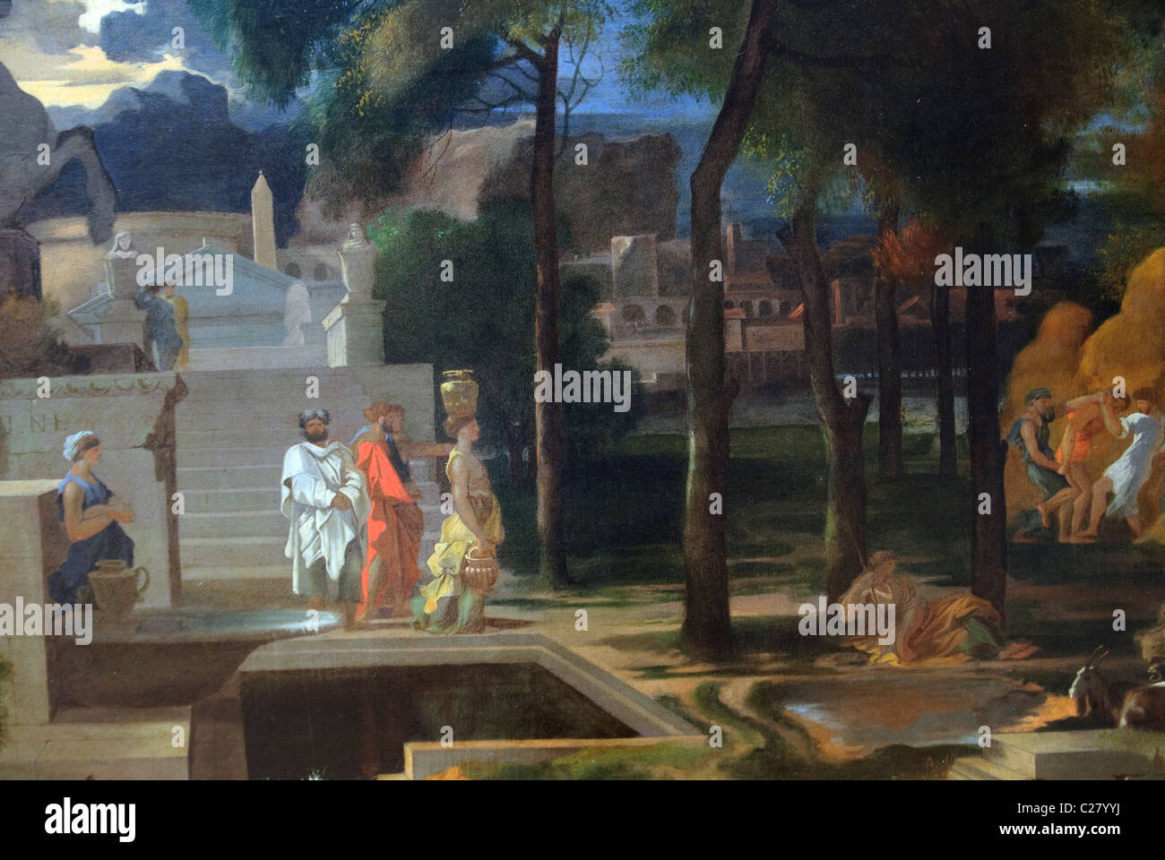 Detail: A Classical Landscape, probably 1660s, by Sébastien Bourdon ...