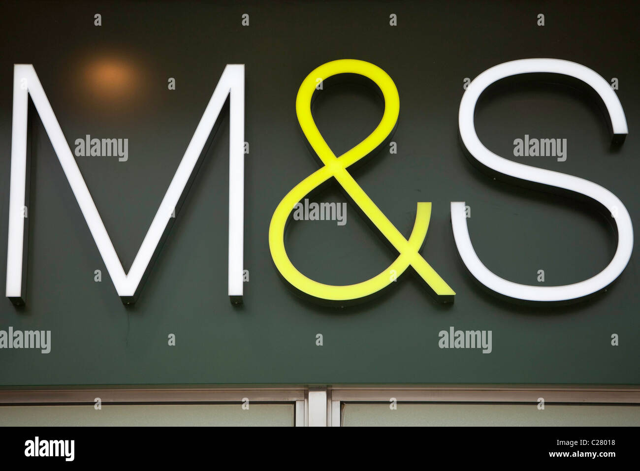 Marks and Spencer, M & S sign Stock Photo - Alamy