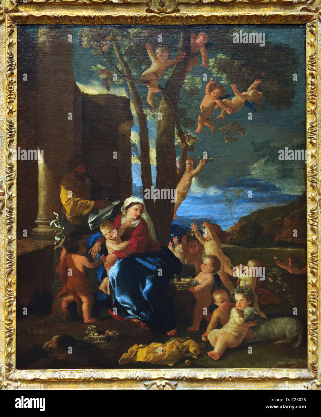 The Rest on the Flight into Egypt, ca. 1627, by Nicolas Poussin Stock ...