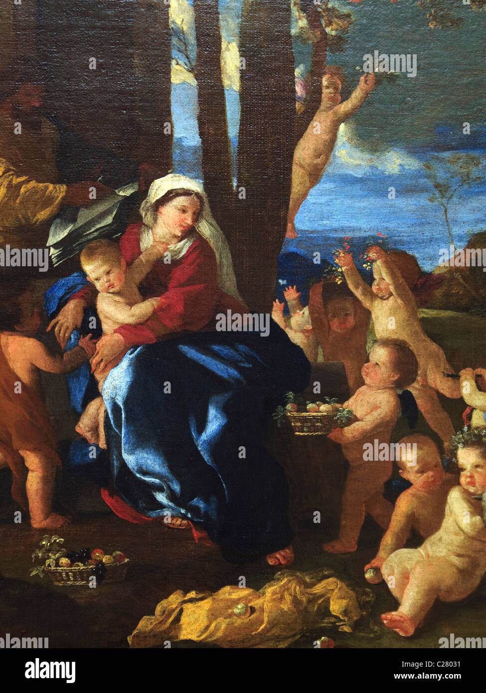 Detail: The Rest on the Flight into Egypt, ca. 1627, by Nicolas Poussin ...